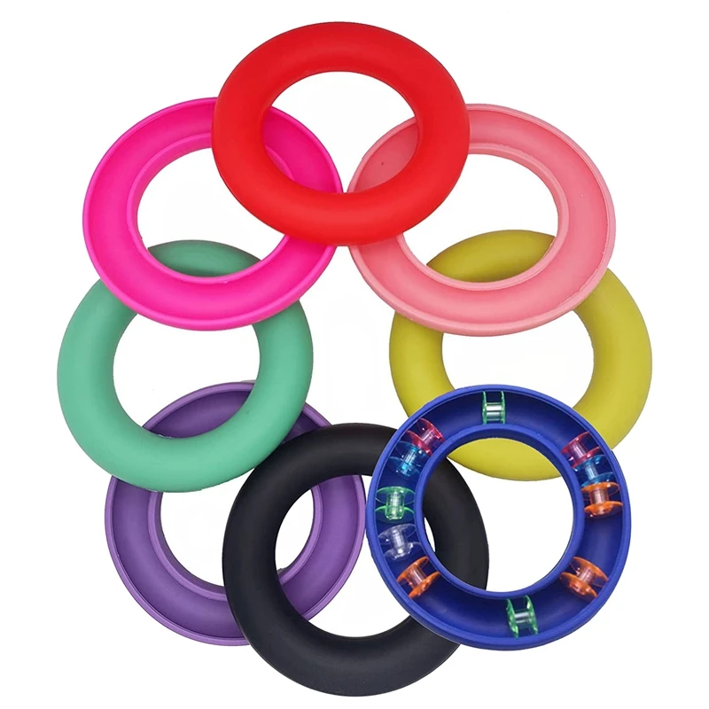 8PCS-Silicone-Bobbin-Ring-Savers-Round-Bobbin-Ring-Holders-For-Metal ...