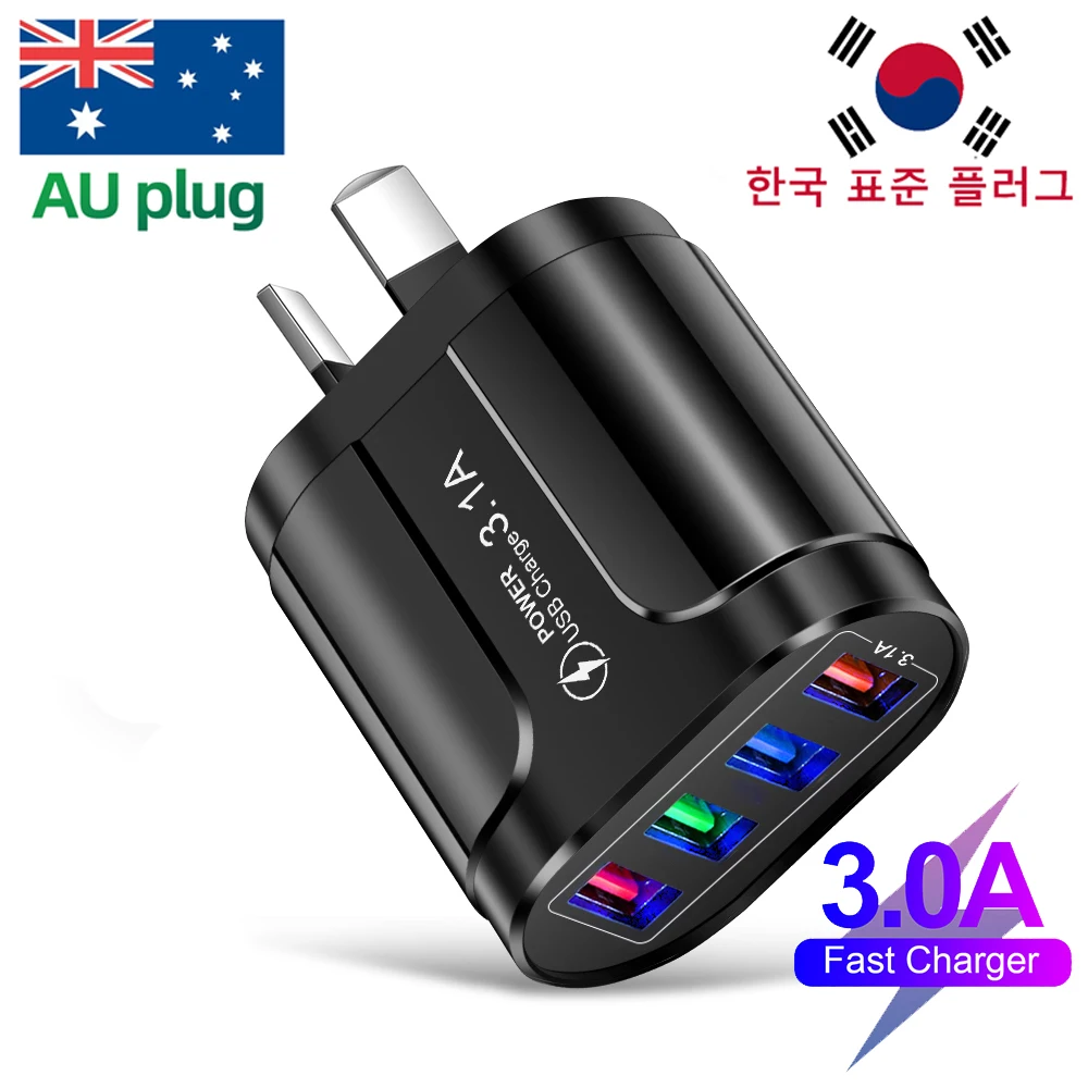 TIDOVE-Australian-USB-Fast-Charger-AU-KR-Plug-Wall-Charger-3-1A ...