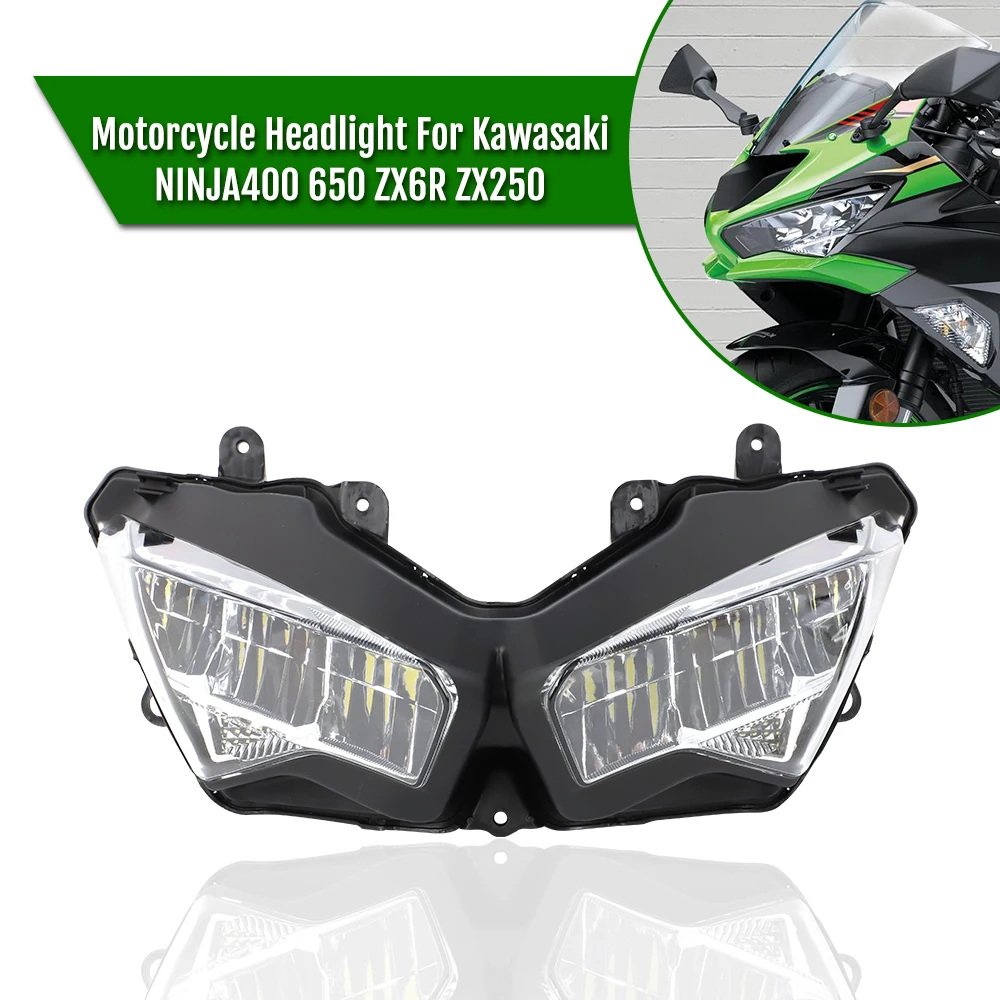 Front-Headlight-Assembly-Lens-For-Kawasaki-Ninja-400-650-2018-2019-2020 ...