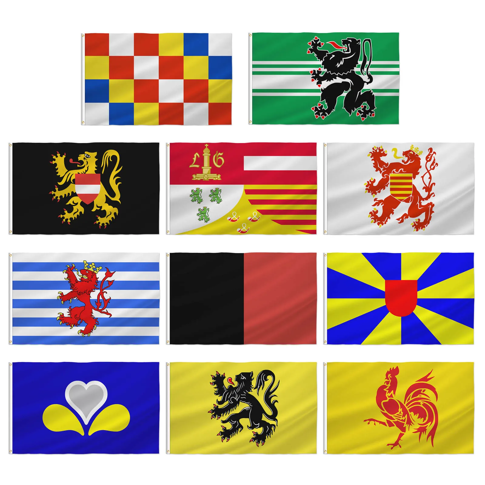 PTEROSAUR-Belgium Province Flag, Antwerp East Flanders Limburg ...
