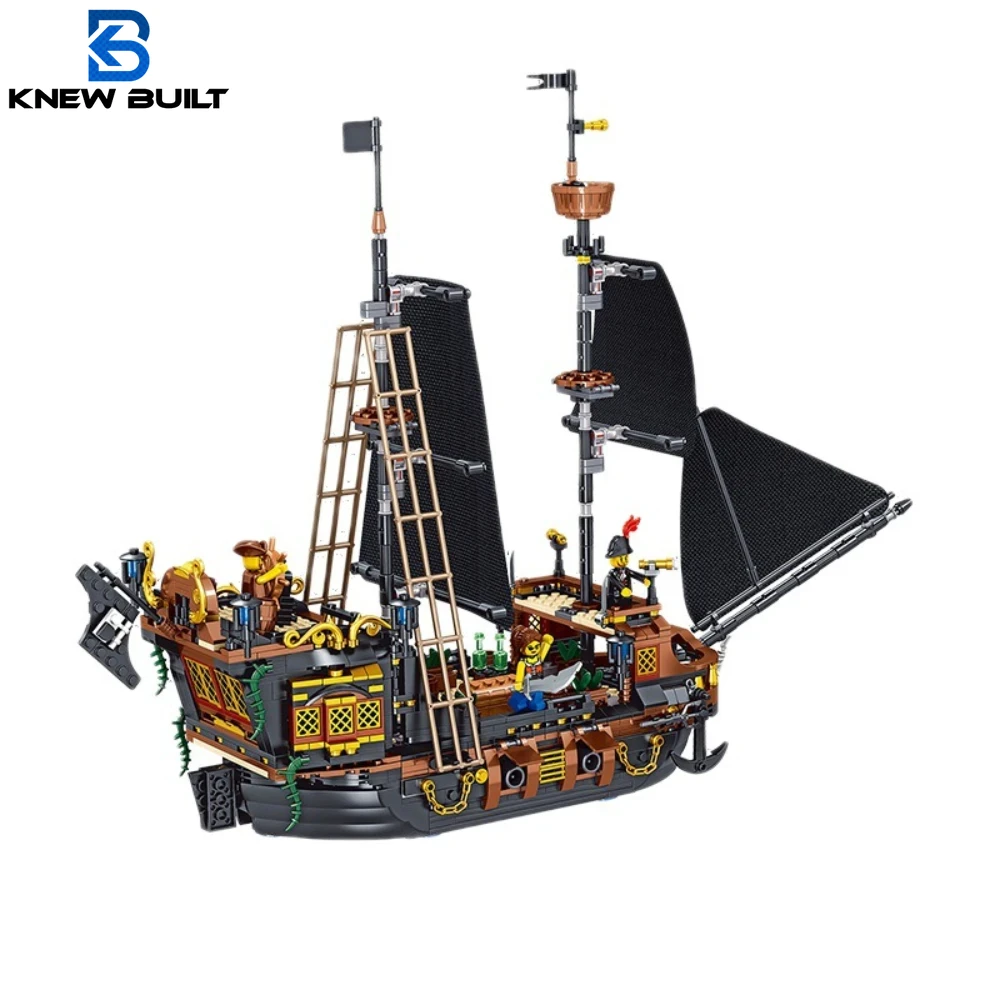 Knew Builit Pirate Ship Mini Building Blocks Engaging Assembly Toy