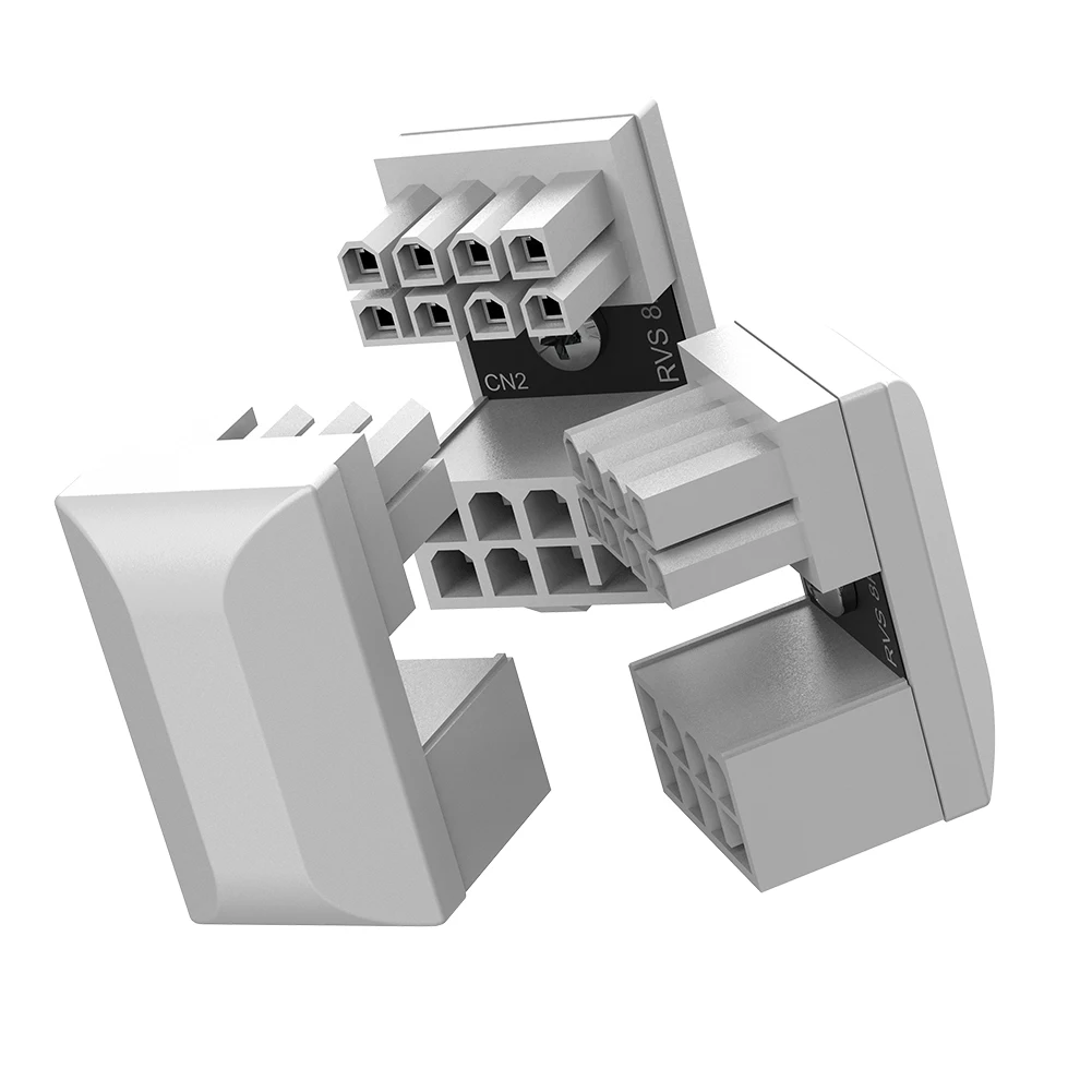 ATX GPU VGA PCIe 8 Pin 6Pin U to 180 Degree Angle Connector Power ...