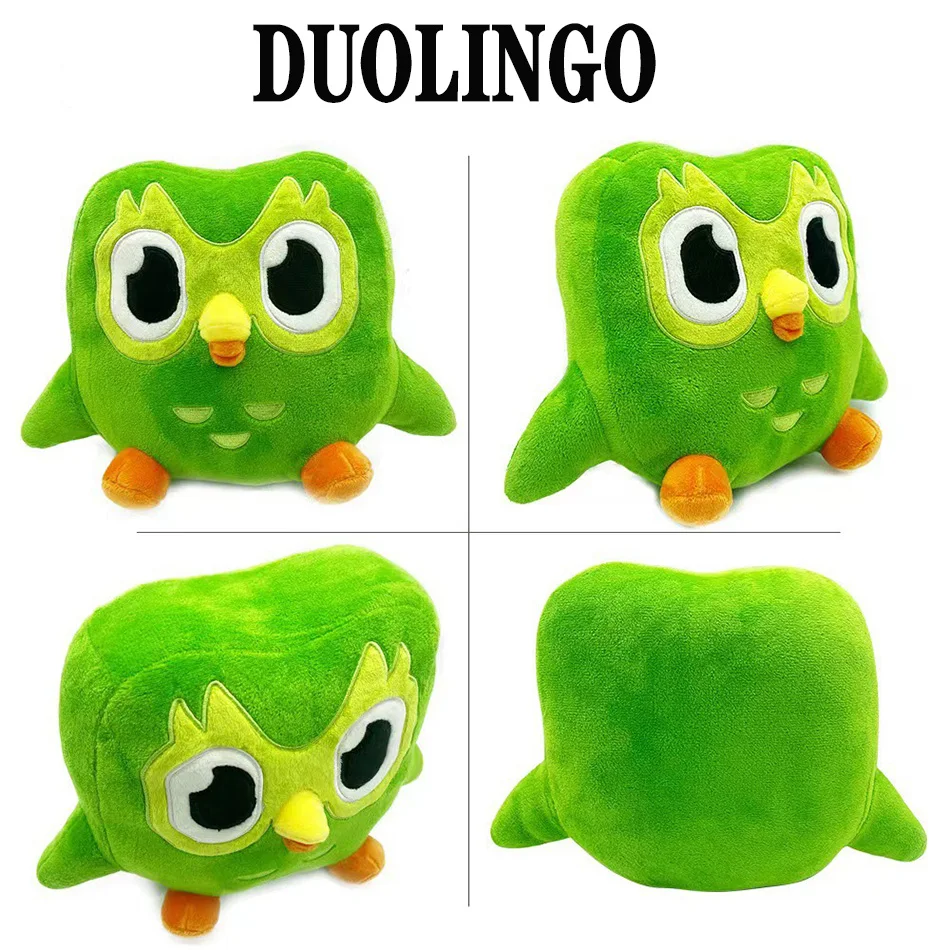 Duolingo-Plush-Toy-Green-Owl-Doll-Soft-Stuffed-Duo-Plushie-Of-Language ...