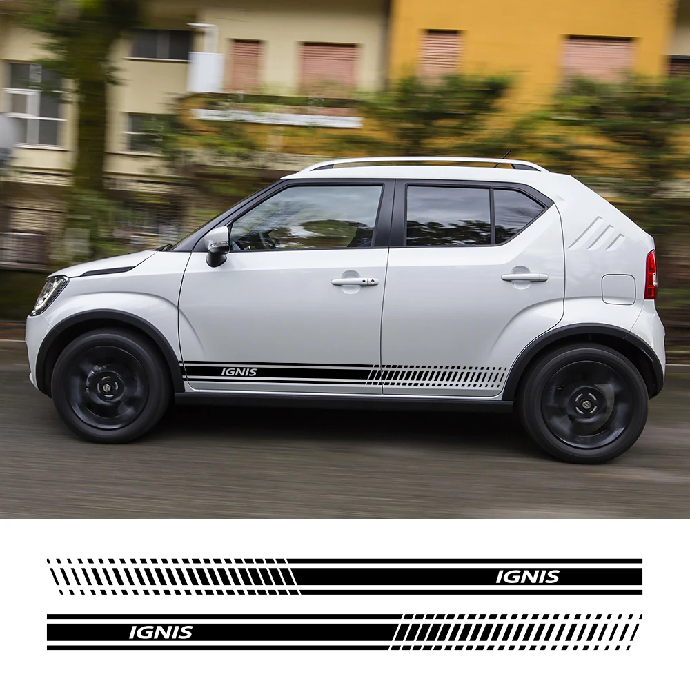 For-Suzuki-Ignis-2PCS-Car-Side-Door-Long-Stripes-Stickers-Tuning-Auto ...
