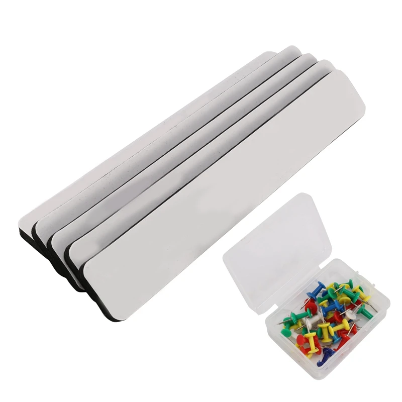 Combo-Bulletin-Board-Strips-5-Black-Self-Adhesive-Backing-Magnetic ...