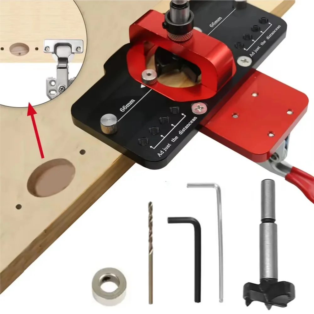 Woodworking-Hole-Drilling-Guide-Locator-35mm-Hinge-Boring-Jig-with ...