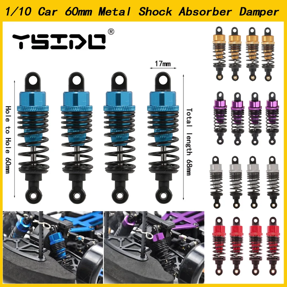 4Pcs-YSIDO-60mm-Metal-Shock-Absorber-Damper-for-1-10-HSP-Redcat-Exceed ...