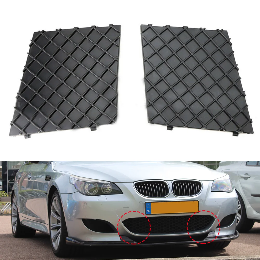 Car-Front-Bumper-Lower-Mesh-Grille-Plate-Trim-Cover-Fit-For-BMW-E60-E61 ...