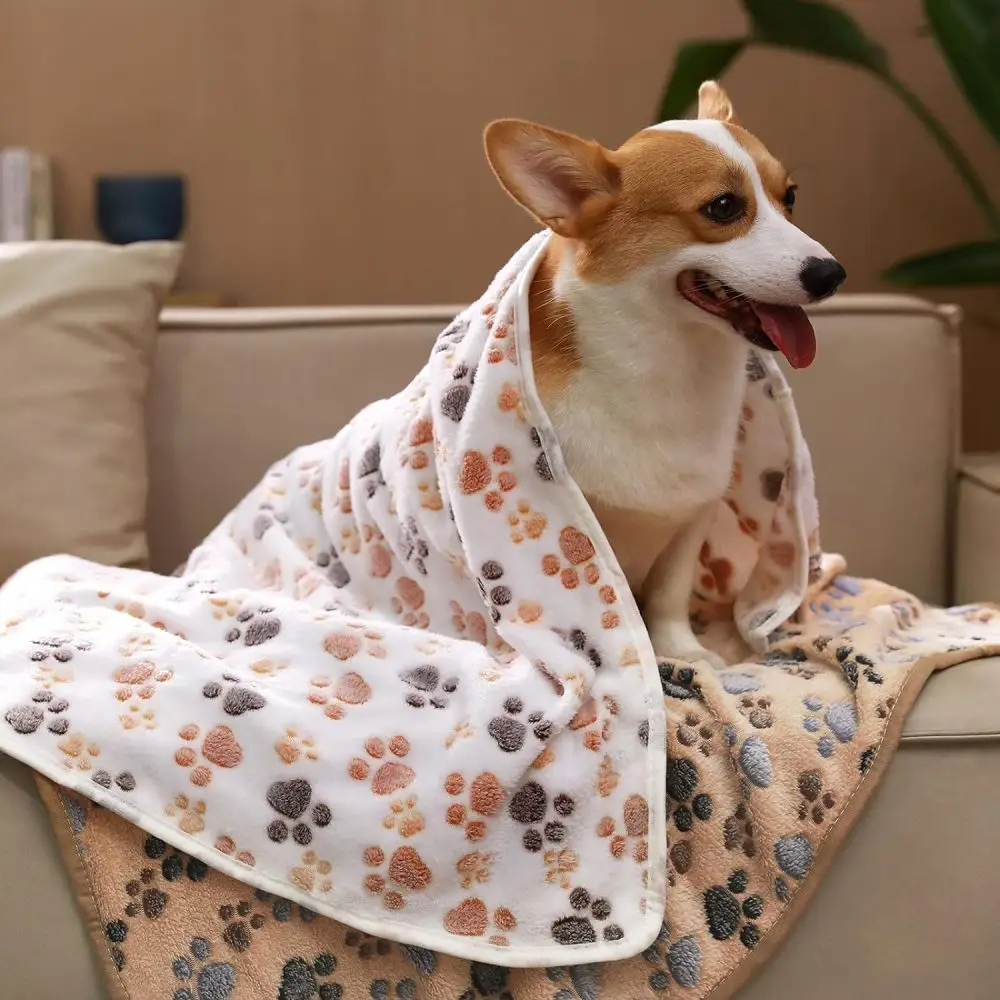 1pc-Blankets-Soft-Fluffy-Cute-Paw-Pattern-Pet-Blanket-Warm-Sleep-Mat ...