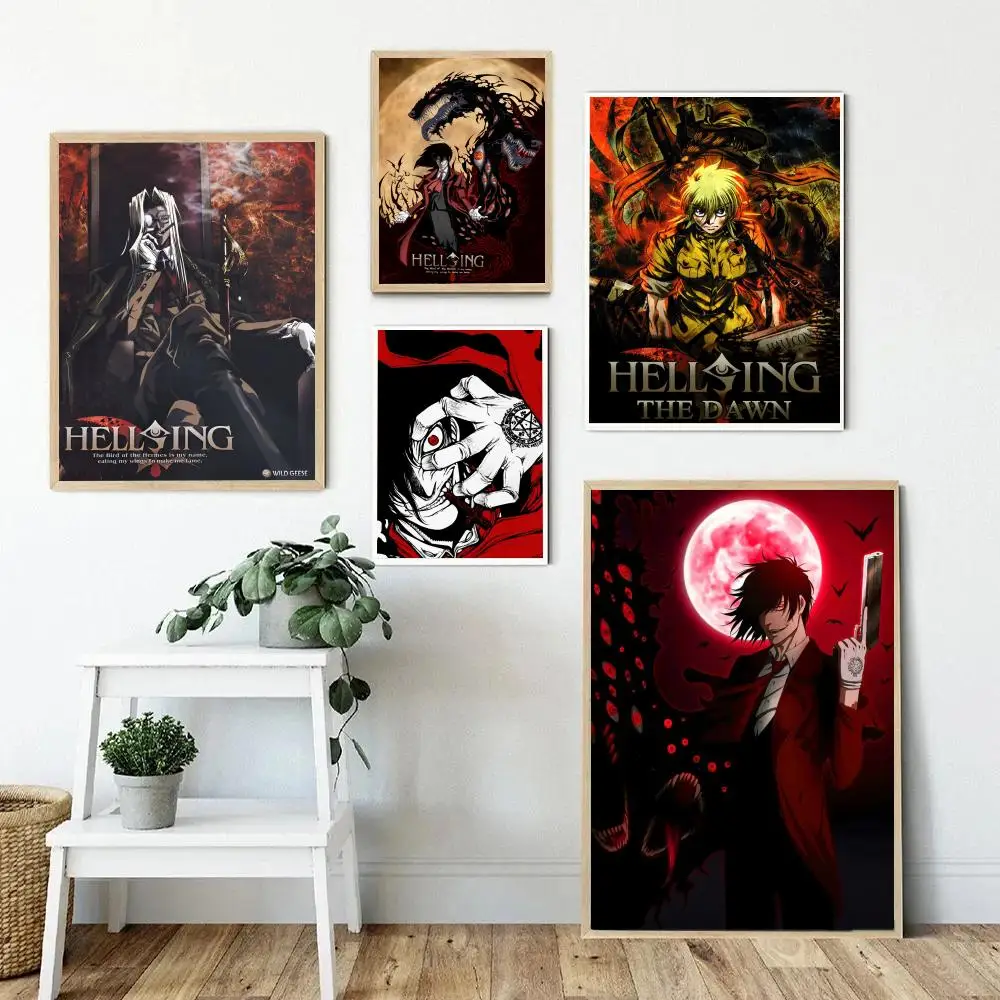 Cartoon Hellsing Poster Classic Vintage Posters HD Quality Wall Art ...