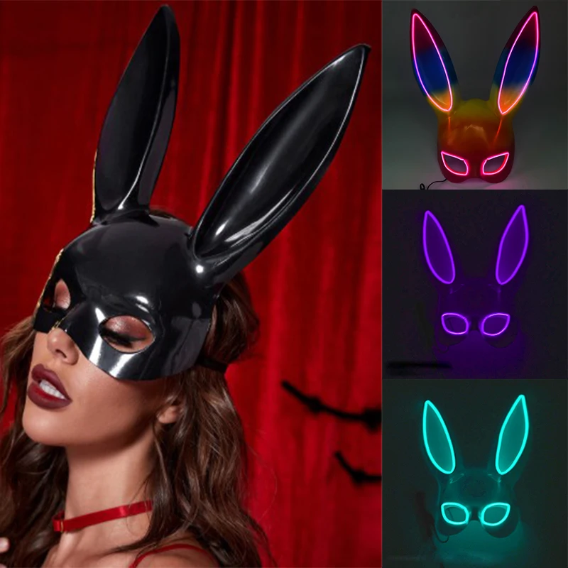 LED-Sexy-Rabbit-Ears-Mask-Holiday-Party-Night-Clubs-Masquerade-Cosplay ...