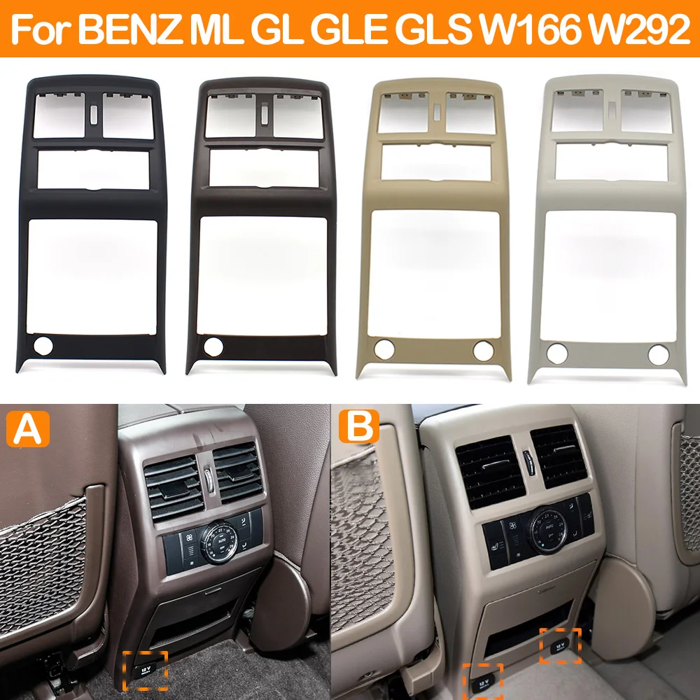 Car-Rear-Air-Conditioner-AC-Vent-Grille-Outer-Frame-Cover-Trim-For ...