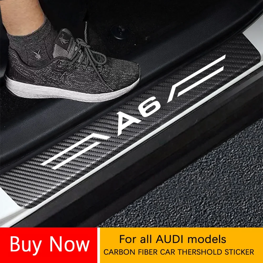 Carbon-Fiber-Car-Door-Threshold-Pedal-Scuff-Plate-Stickers-FOR-audi-A1 ...