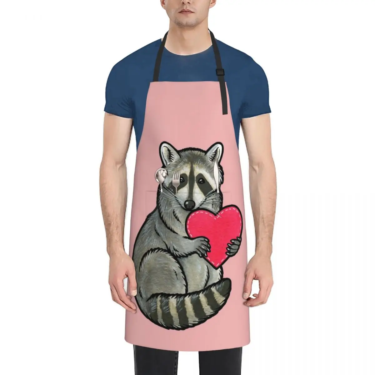 Raccoon kitchen Apron - gift send
