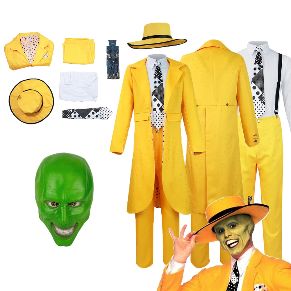 Movie-The-Mask-Cos-Jim-Carrey-Cosplay-Costume-Outfits-Mask-Yellow ...