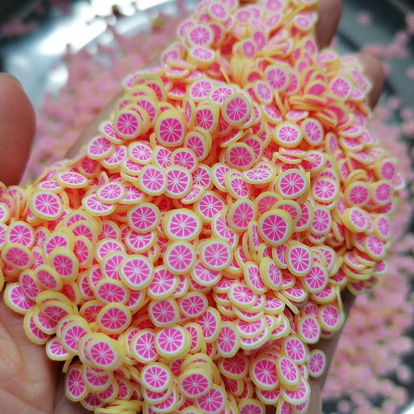 500g/200g DIY Craft Slime Sprinkles 5mm Resin Purple Pink Orange Citrus ...