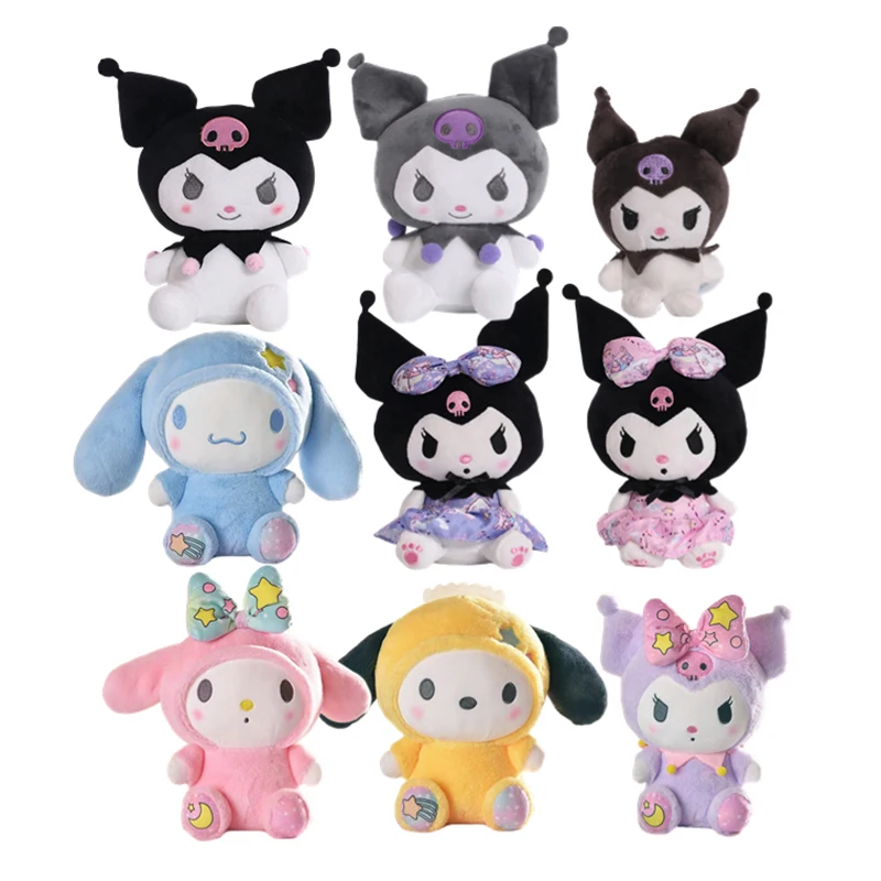 15-25cm Sanrio Cute Plush Toy Kawaii Kuromi Mymelody Cinnamorol Cartoon ...