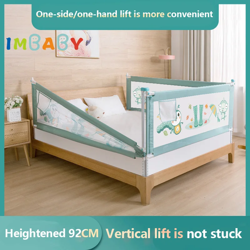 IMBABY-Bed-Guardrail-Liftable-Baby-Crib-Bumper-Anti-Fall-Child-Bed-Barrier-Cartoon-Side ...
