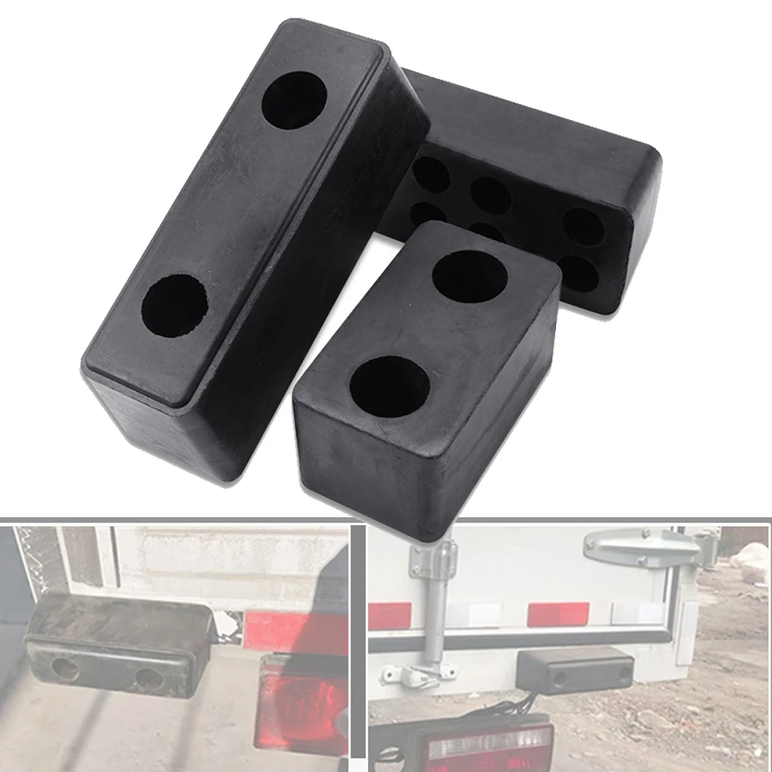 Car Truck Rear Tail Anti-collision Rubber Protector Bumper Guard For ...