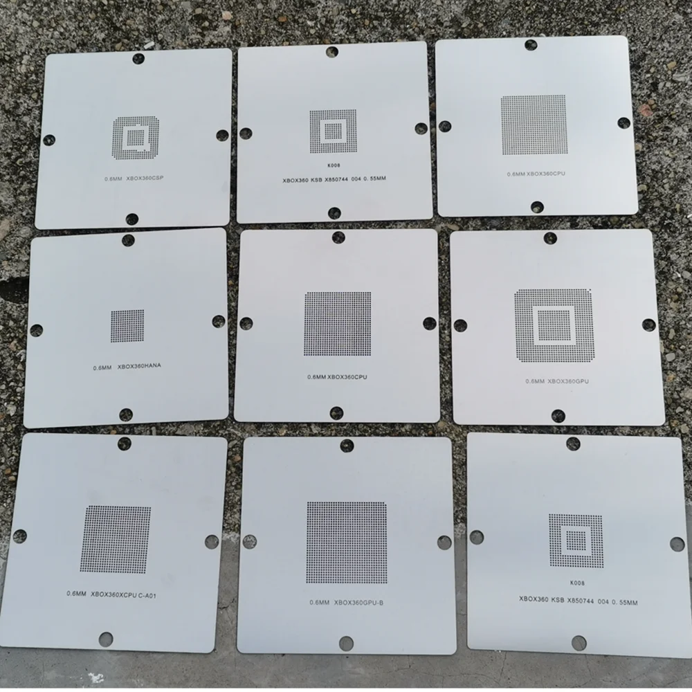 BGA – pochoirs de reballage, boule à souder en acier, XBOX360 CPU GPU CSP HANA GPU-B CPU-A01 ...