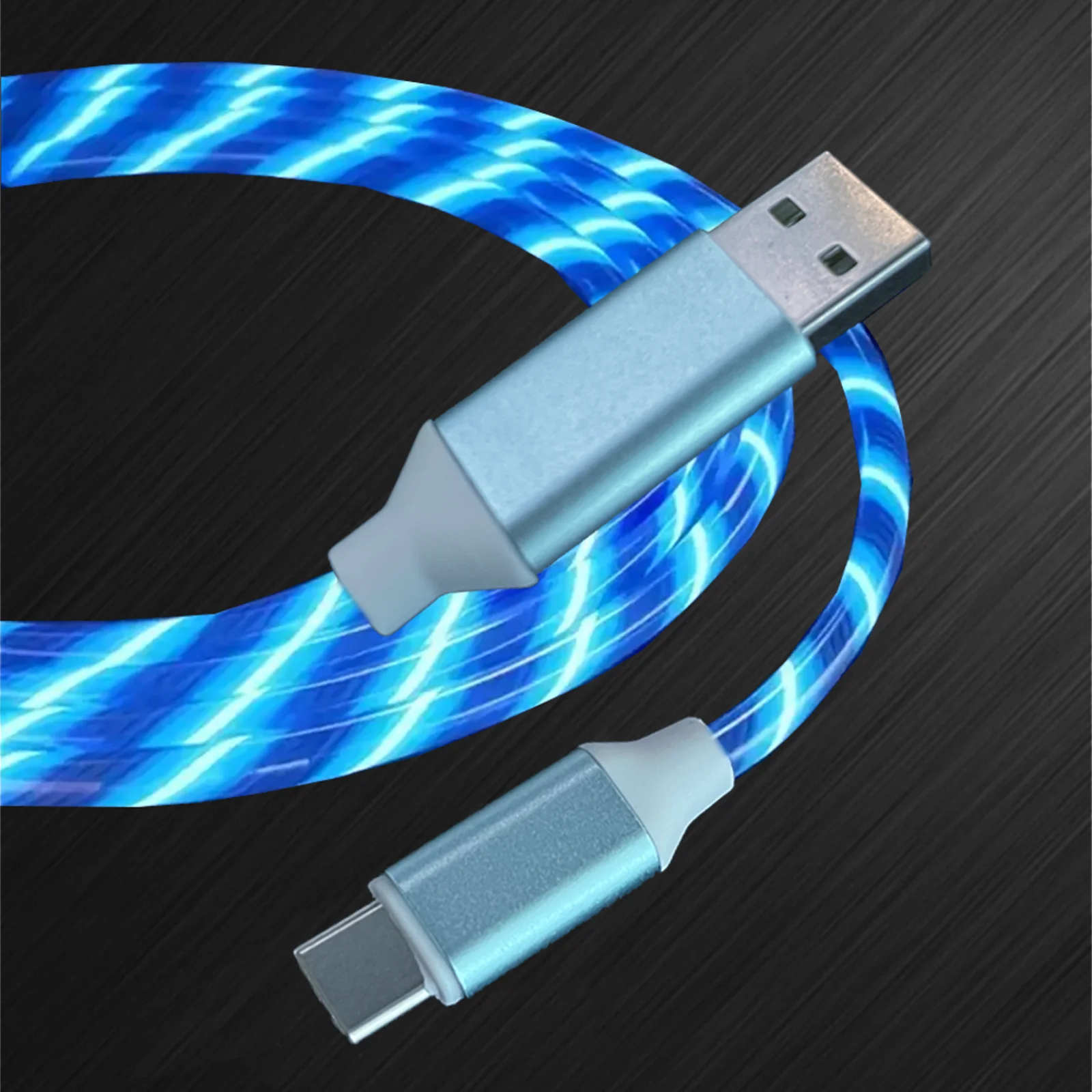 The-2-meter-Type-C-Fast-charging-Cable-for-Mobile-Devices-Emits-a-Cool ...