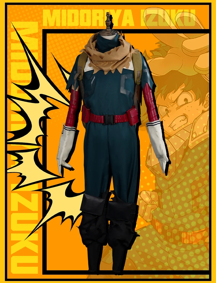 Disfraz-de-My-Hero-Academia-Izuku-Midoriya-traje-Deku-uniforme-de ...