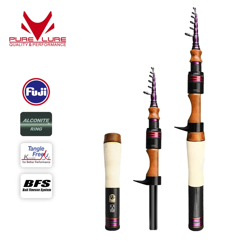 PURELURE-1-50m-XUL-BFS-Telescopic-Rod-5ft-Travel-Rod-Trout-Spinning ...
