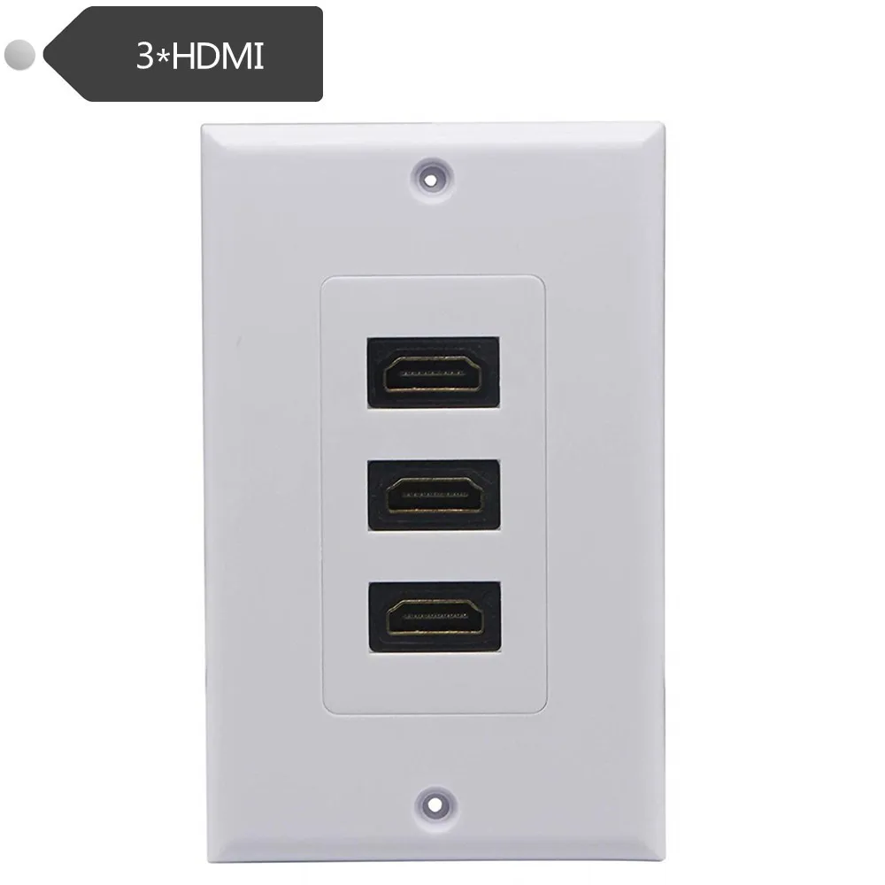 HDMI-USB-3-0-Wall-Plate-3-Port-HDMI-Socket-Plug-Insert-Jack-Outlet ...