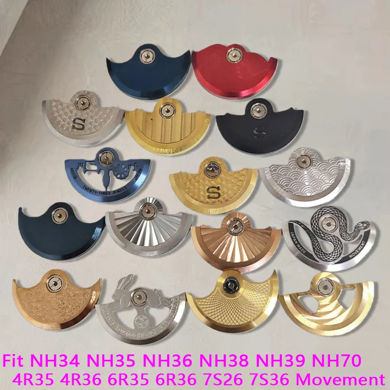 Blue/Black/Golden Rotor NH35 NH36 Automatic Hammer Rotor Fits NH35 NH36 ...