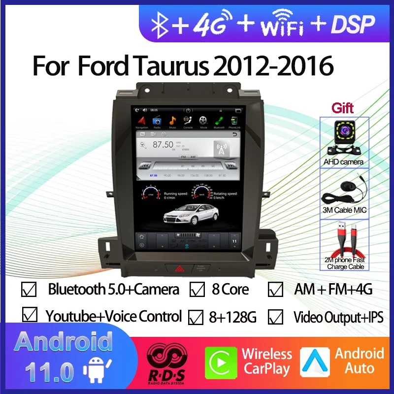Tesla-Style-Android-11-Car-GPS-Navigation-For-Ford-Taurus-2012-2016 ...