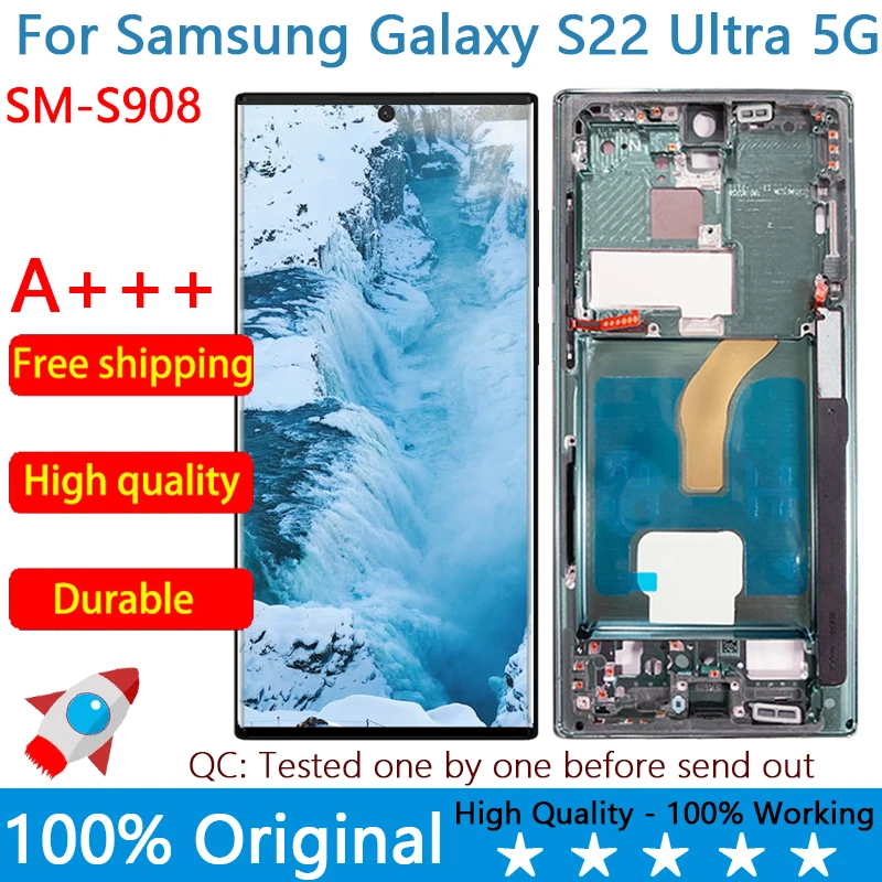 Original-6-8-Frontal-Display-For-Samsung-S22-Ultra-LCD-Touch-Screen ...