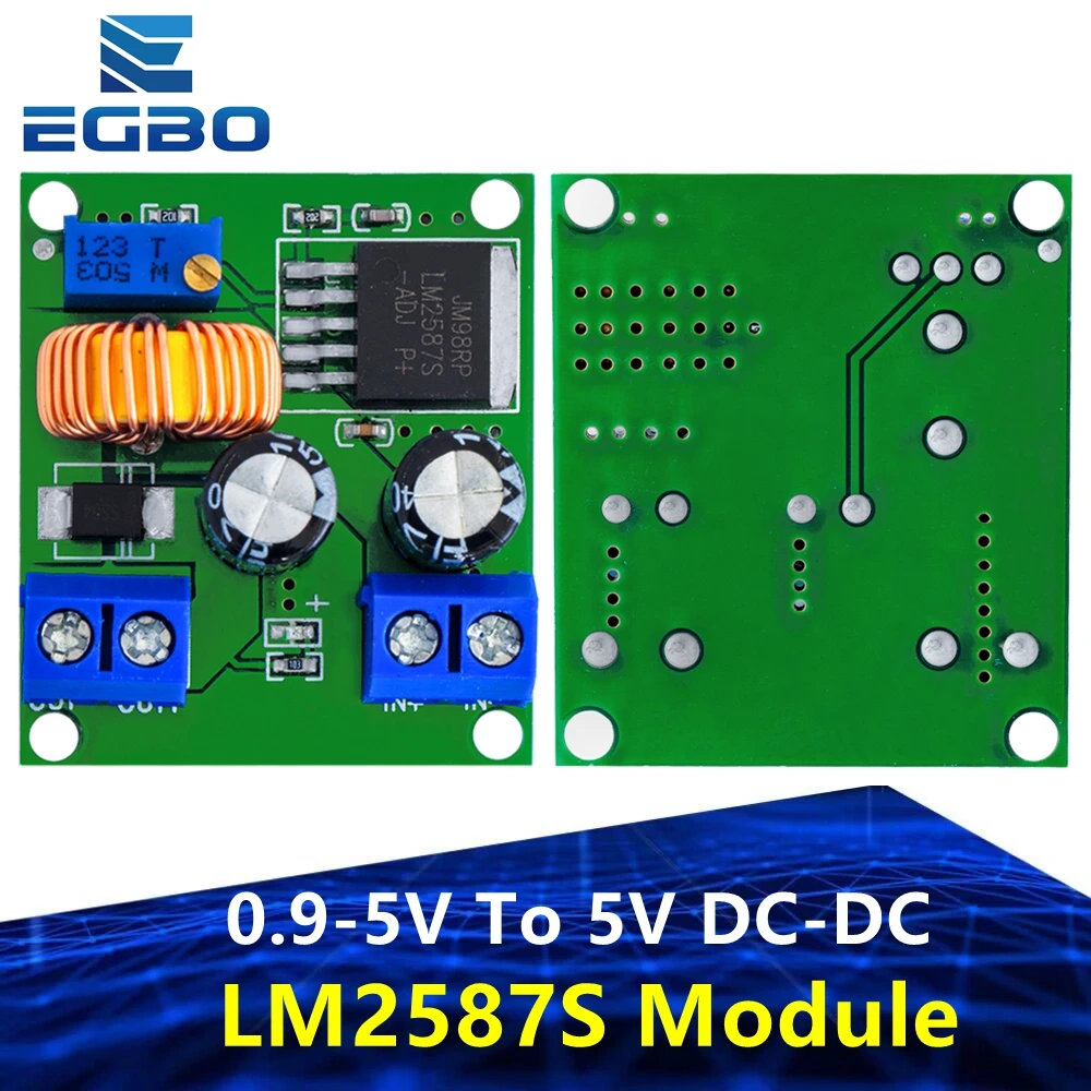LM2587S Module 0.9-5V To 5V DC-DC Step-Up Power Module Voltage Boost ...