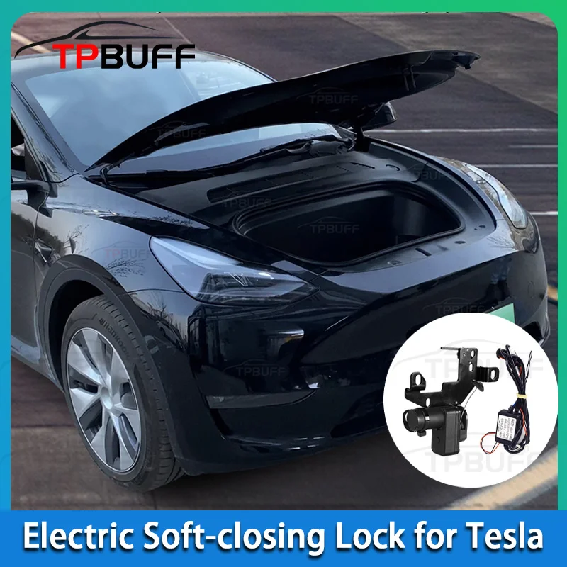 TPBUFF-Front-Spare-Box-Electric-Lock-Soft-closing-for-Tesla-Model-3-Y-X ...