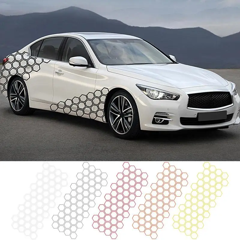 Honeycomb-Graphics-Car-Vinyls-Decal-Car-Full-Wrap-Sticker-Geometric ...