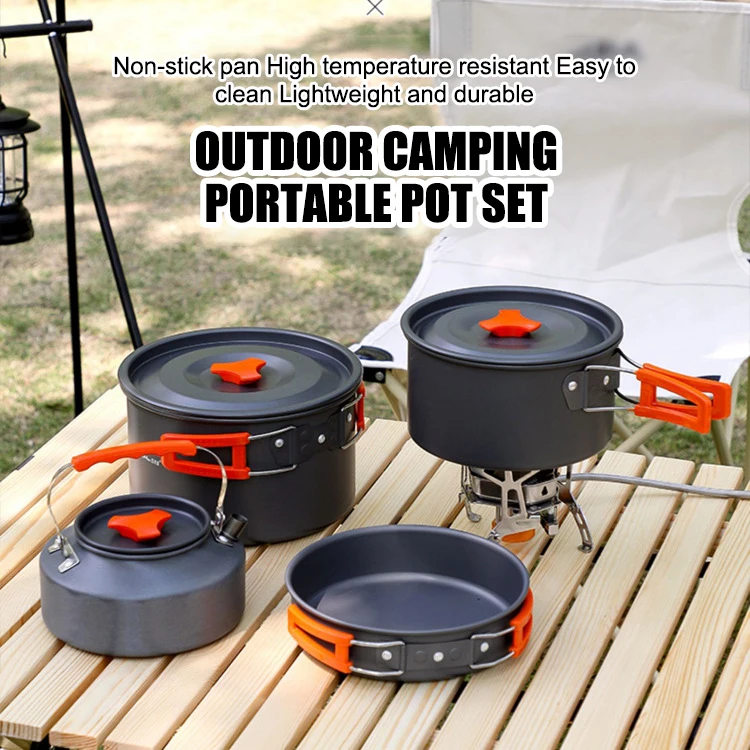 Camping-Pan-Set-Portable-Cutlery-Cooker-Outdoor-Cookware-Pot-Aluminum ...