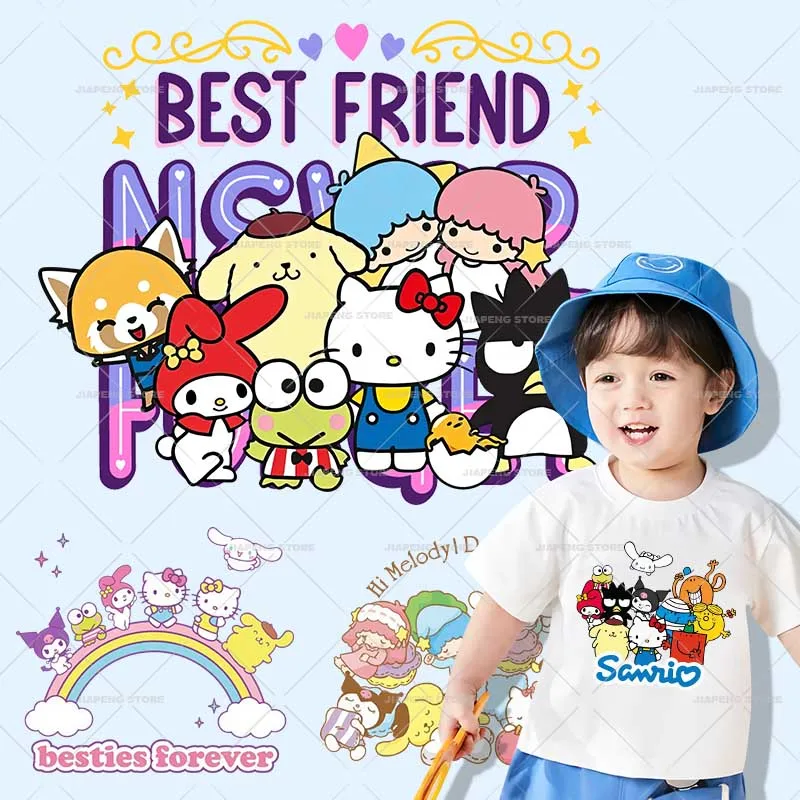 Pegatinas-estampadas-de-Hello-Kitty-para-ropa-transferencia-de-calor-para-planchar-dibujos ...