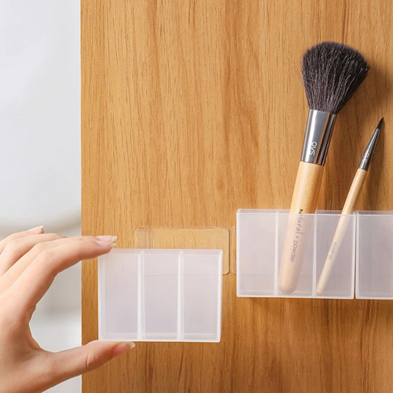 Wall-Mounted-3Grids-Organizer-Mirror-Cabinet-Self-adhesive-Small ...