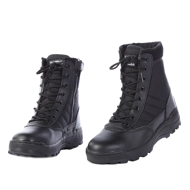 Botas-de-combate-de-couro-militar-masculinas-botas-t-ticas-de ...