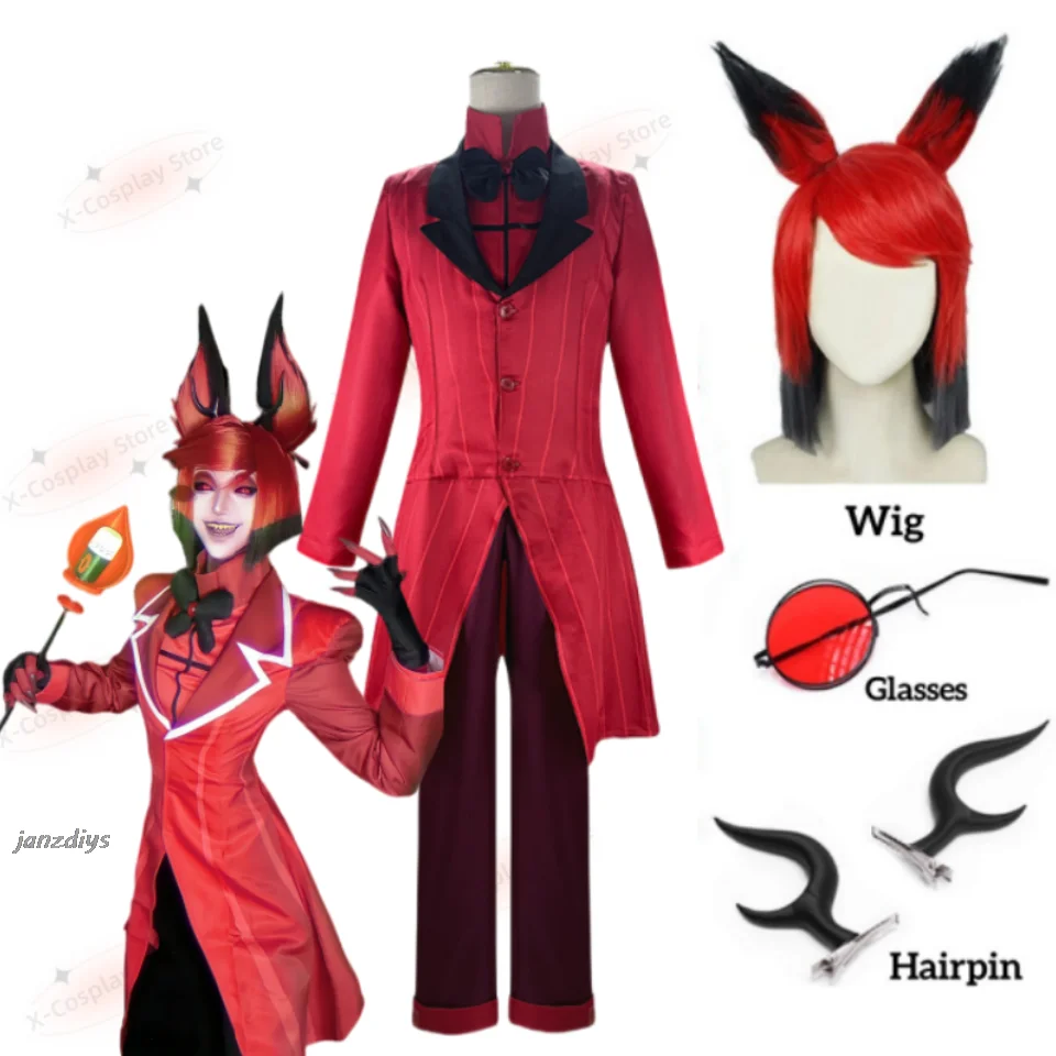Alastor-Hazbin-Cosplay-Costume-Hotel-Radio-Demon-Cosplay-Red-Jacket ...