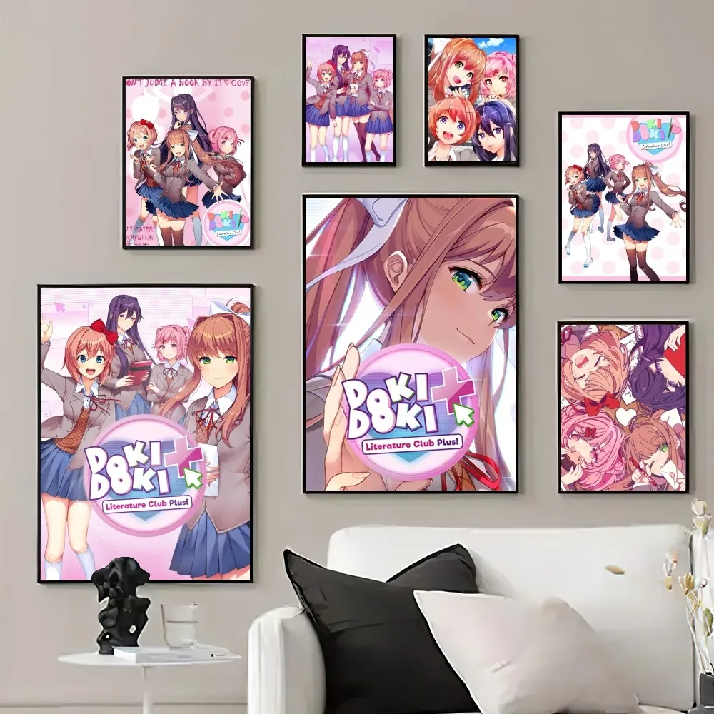 Game-Doki-D-Doki-L-Literatuare-Club-Poster-Prints-Wall-Pictures-Living ...