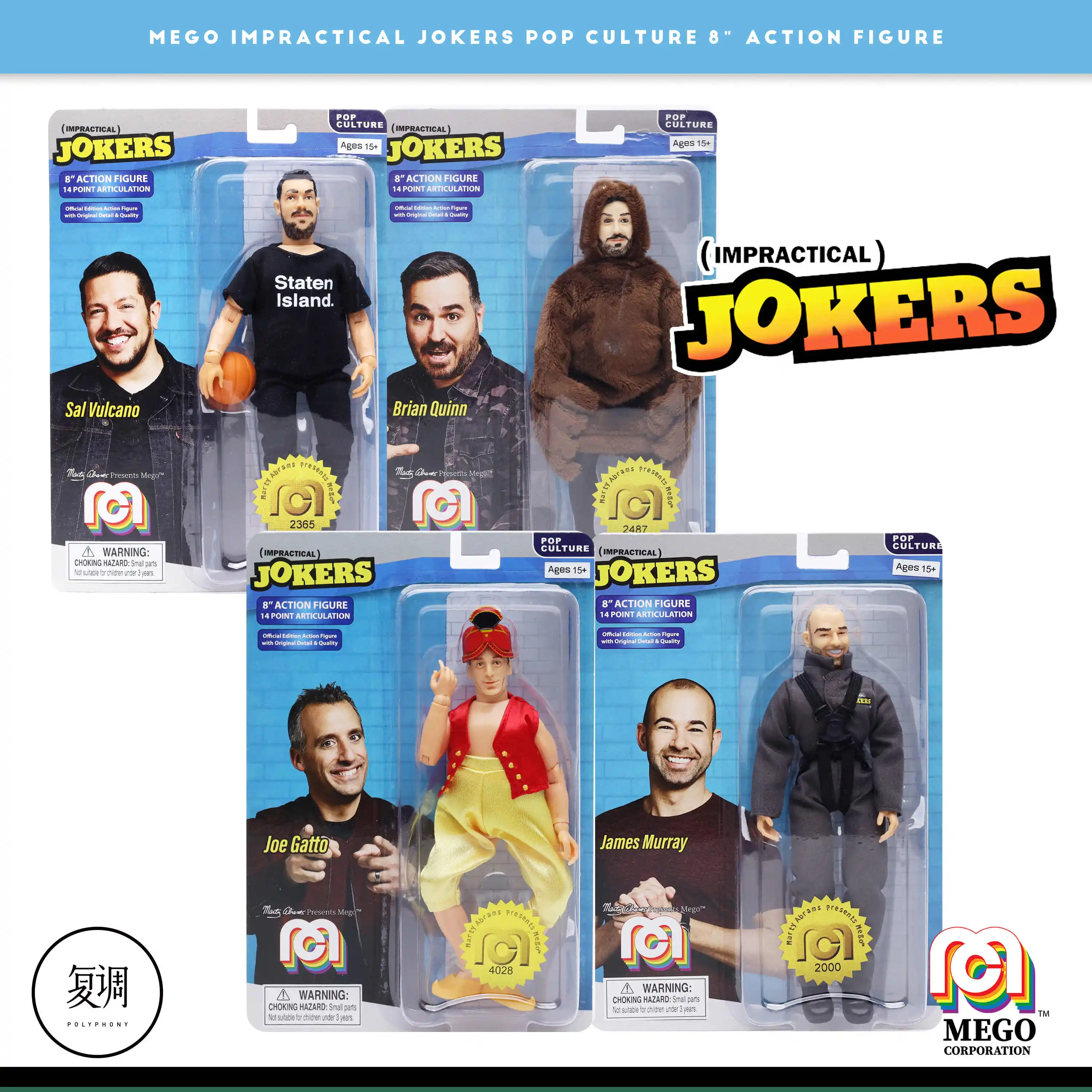In Stock Mego 8" Action Figure - Impractical Jokers Toy Collection Gift ...