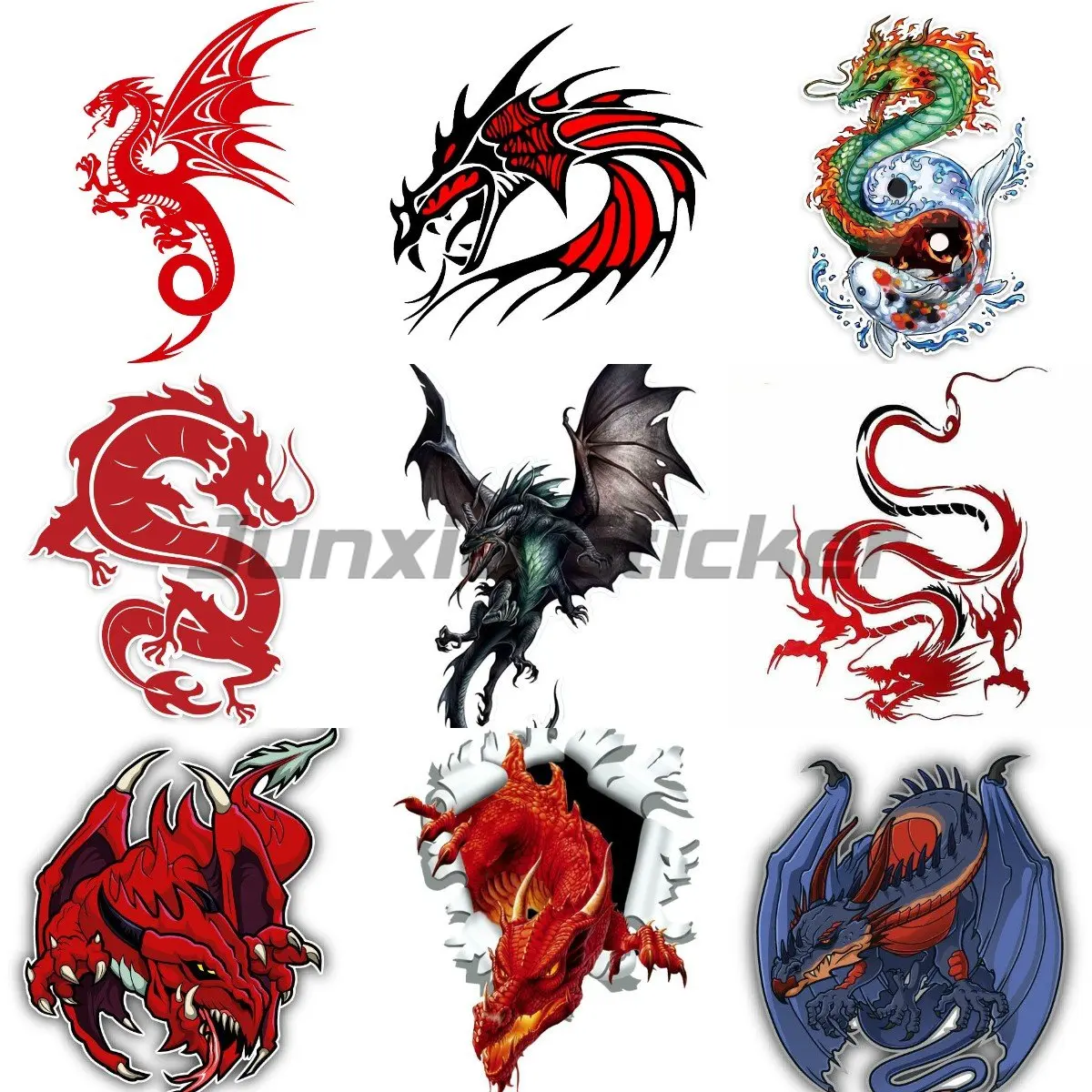 Dragon-Sticker-Car-Truck-Window-Vinyl-Sticker-Art-Pattern-Funny-Car ...
