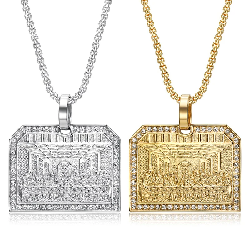 Hip Hop Rhinestones Paved Gold Color Solid Stainles Steel The Last ...