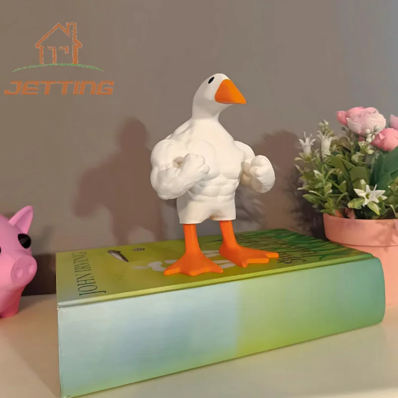 Fun-Muscular-Duck-Statue-Ornament-Buff-Duck-Magnetic-Tool-Holder ...