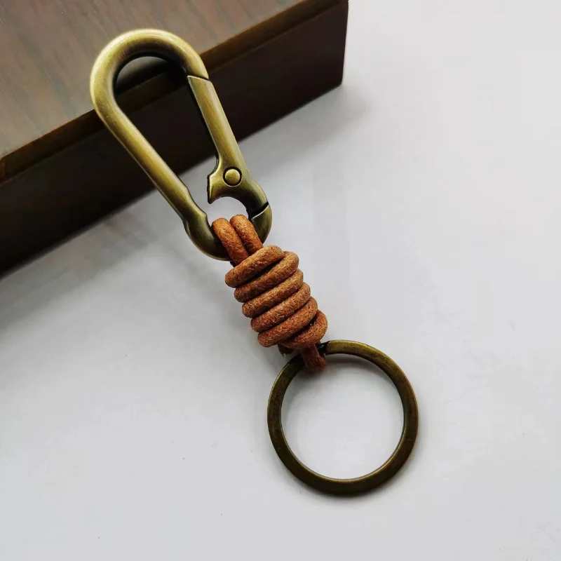 Genuine Leather Keychain Accessories High Quality Waist Hanging Metal ...