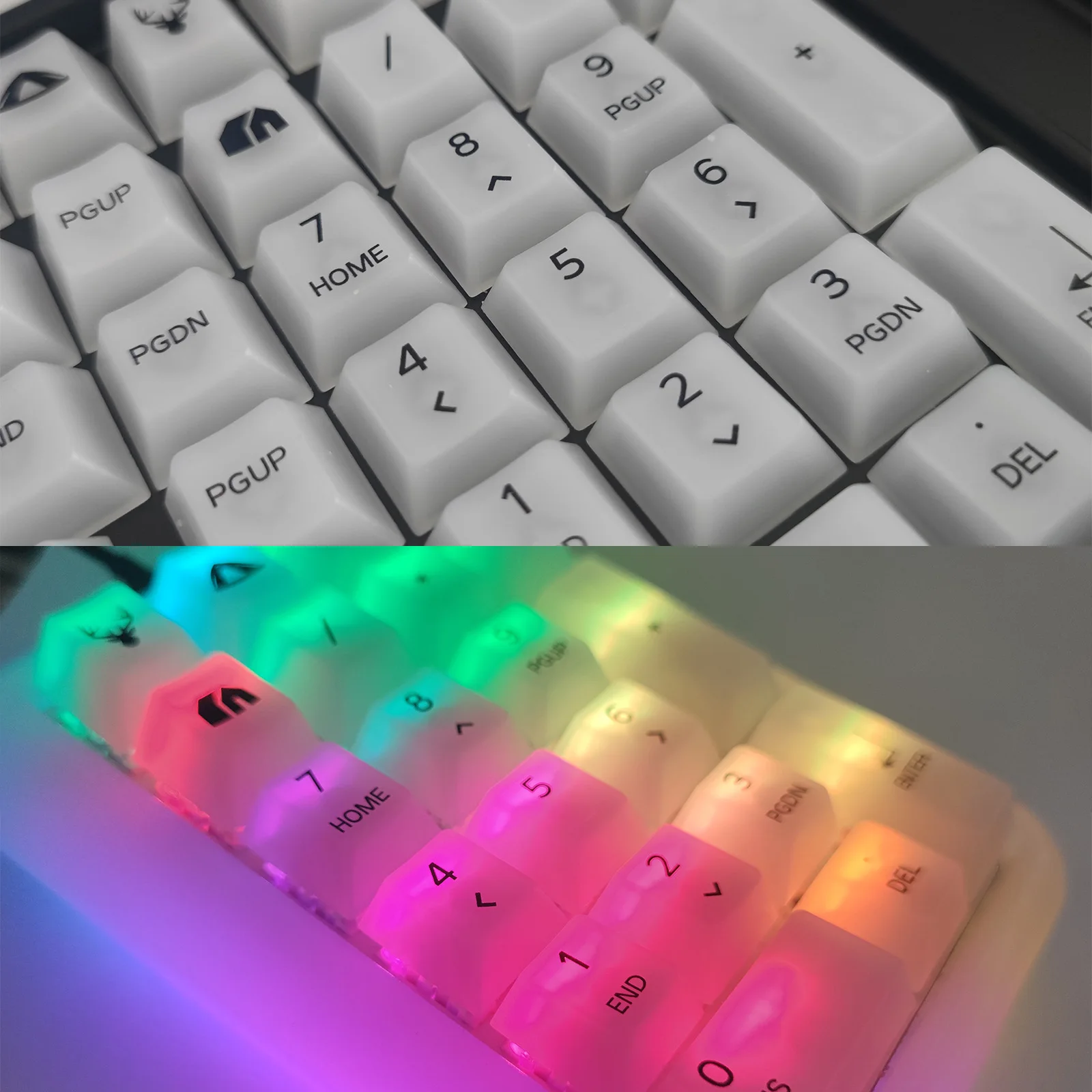 Pc Milky Jelly Pudding Clear Keycaps Foggy Semitransparent Fors60%/75% ...