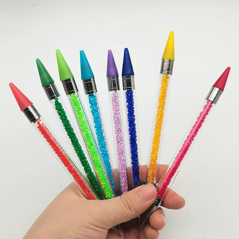 1Pc-Dual-Head-Rhinestones-Pick-Tool-Acrylic-Metal-Dotting-Wax-Pen-Rhinestones-Gem-Picker-Crystal ...