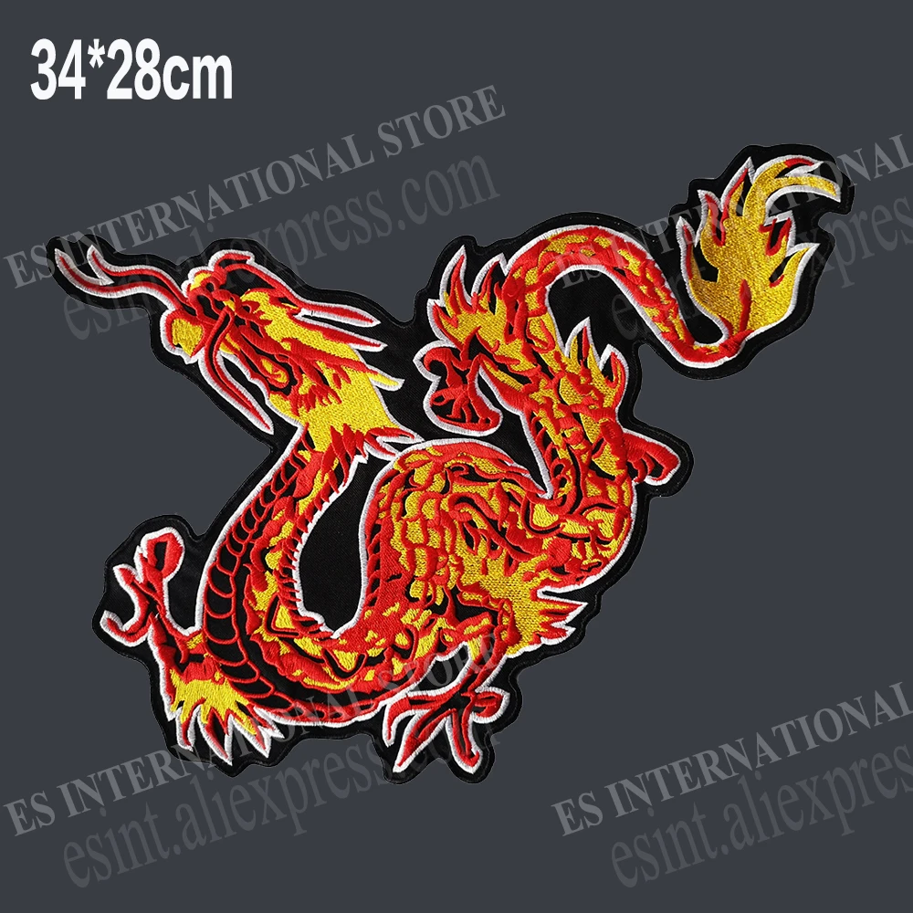 13-6-inches-Chinese-Dragon-Ethnic-Style-Large-Embroidery-Patches-for ...