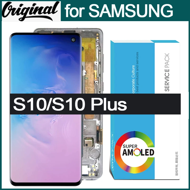 Super AMOLED LCD Replacement for SAMSUNG Galaxy S10 SM-G973F/DS S10 ...
