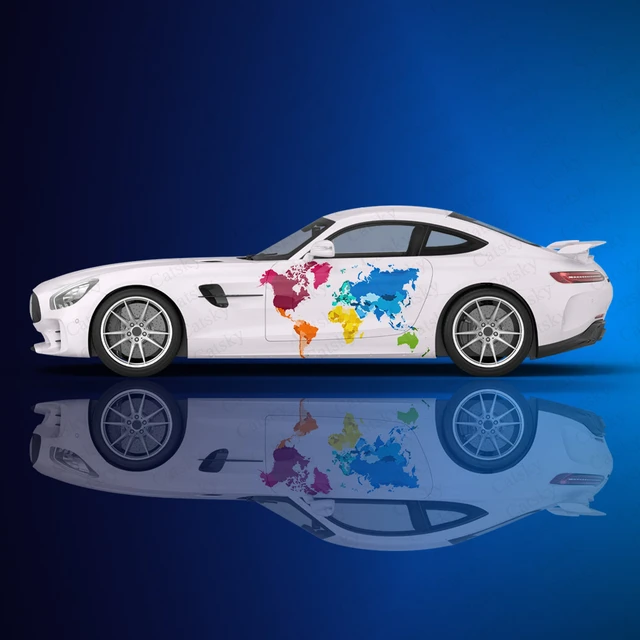 World Map Car Sticker - Edithe Marchelle